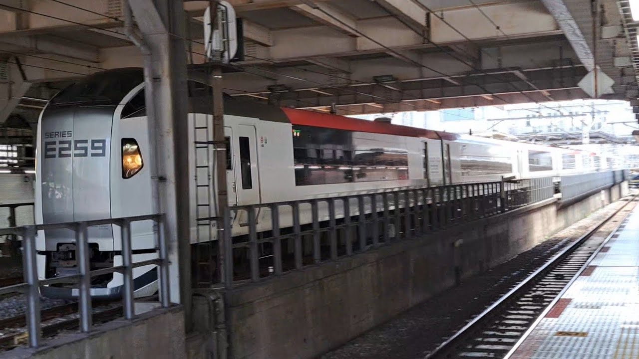 JR東日本E259系NE008編成+NE021編成特急成田エクスプレス新宿行き大崎駅通過(2024/7/19) - YouTube