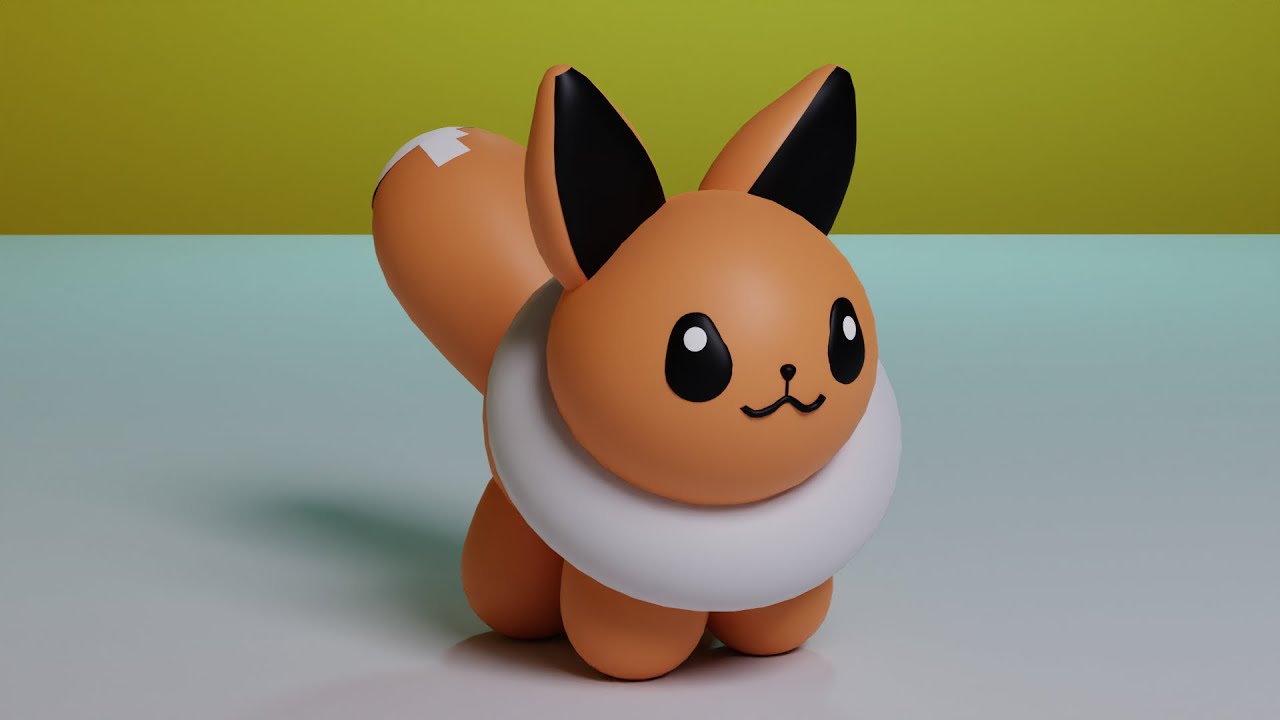 Making Eevee Pokémon Model in Blender 3.0 || TREX 3D - YouTube