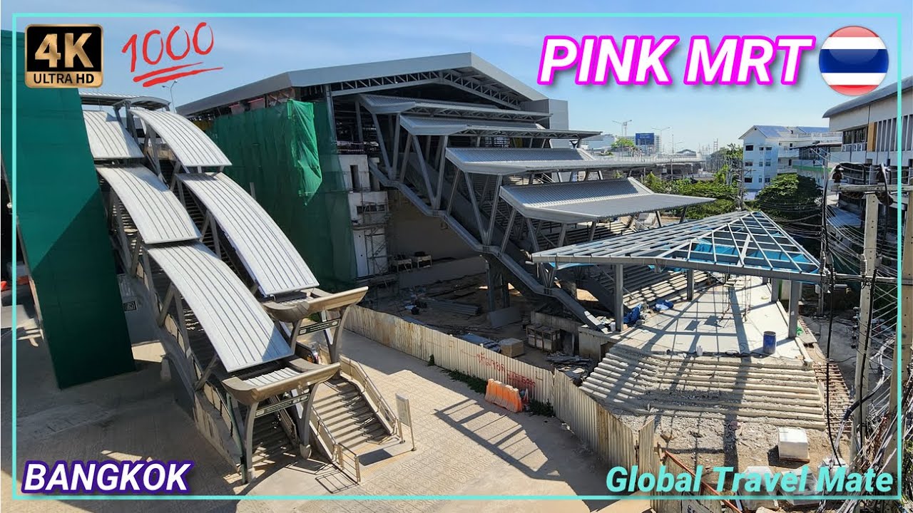 Bangkok NEW Pink MRT MONORAIL Update Is it READY? 🇹🇭 Thailand - YouTube