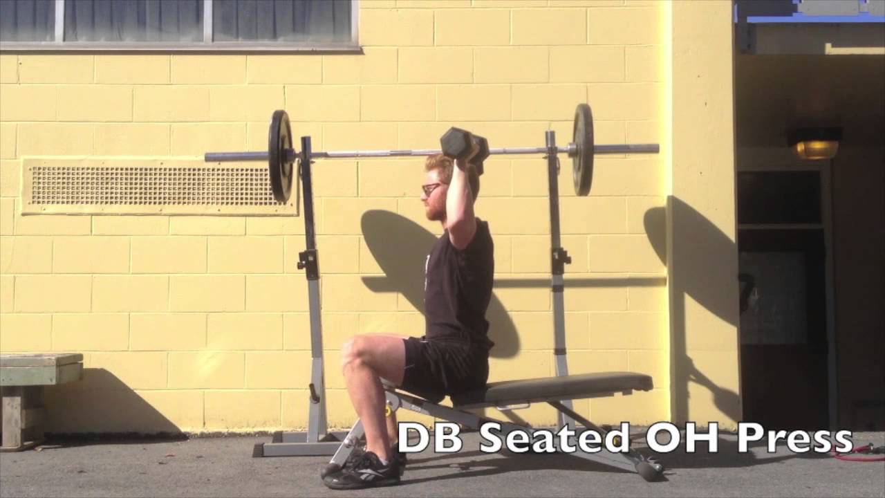 Seated DB OH Press - YouTube