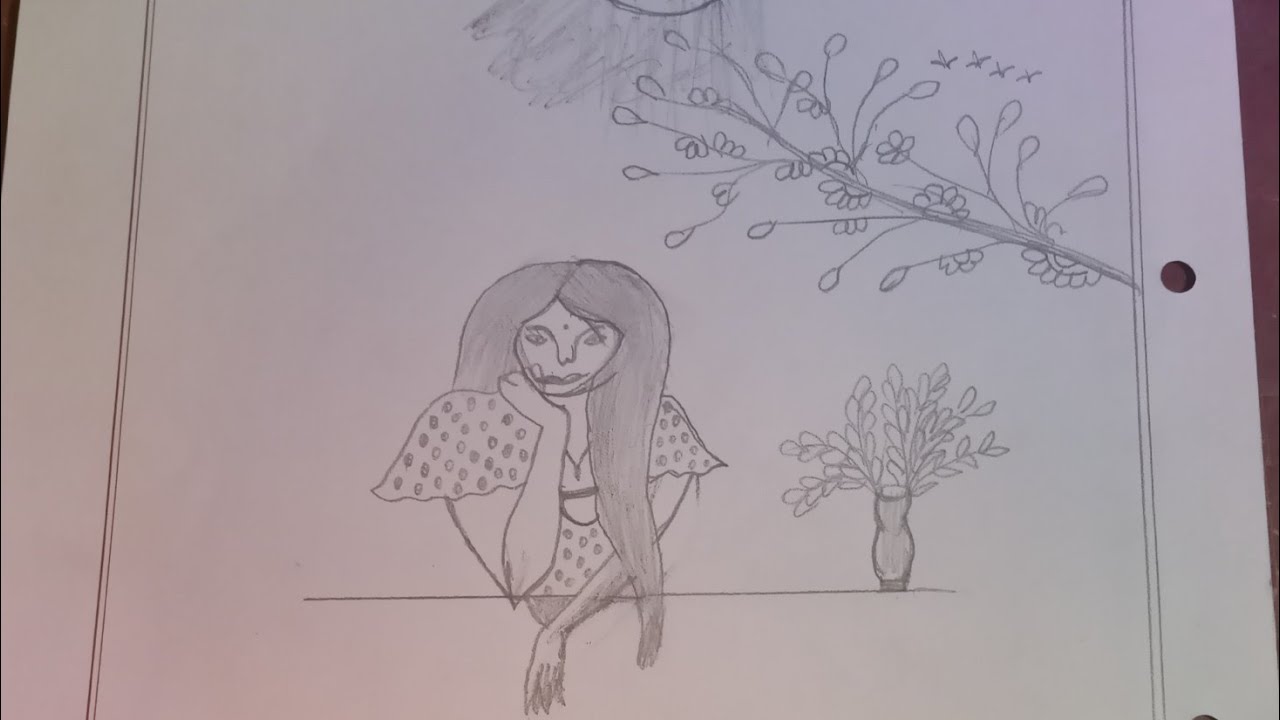 How to draw a gril step by step. // Easy drawing - YouTube