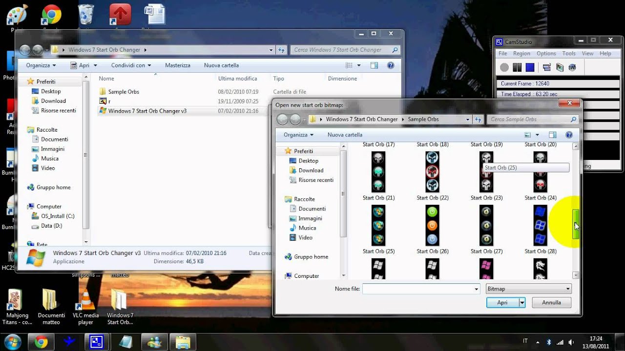 come cambiare l'icone del pulsante start - YouTube