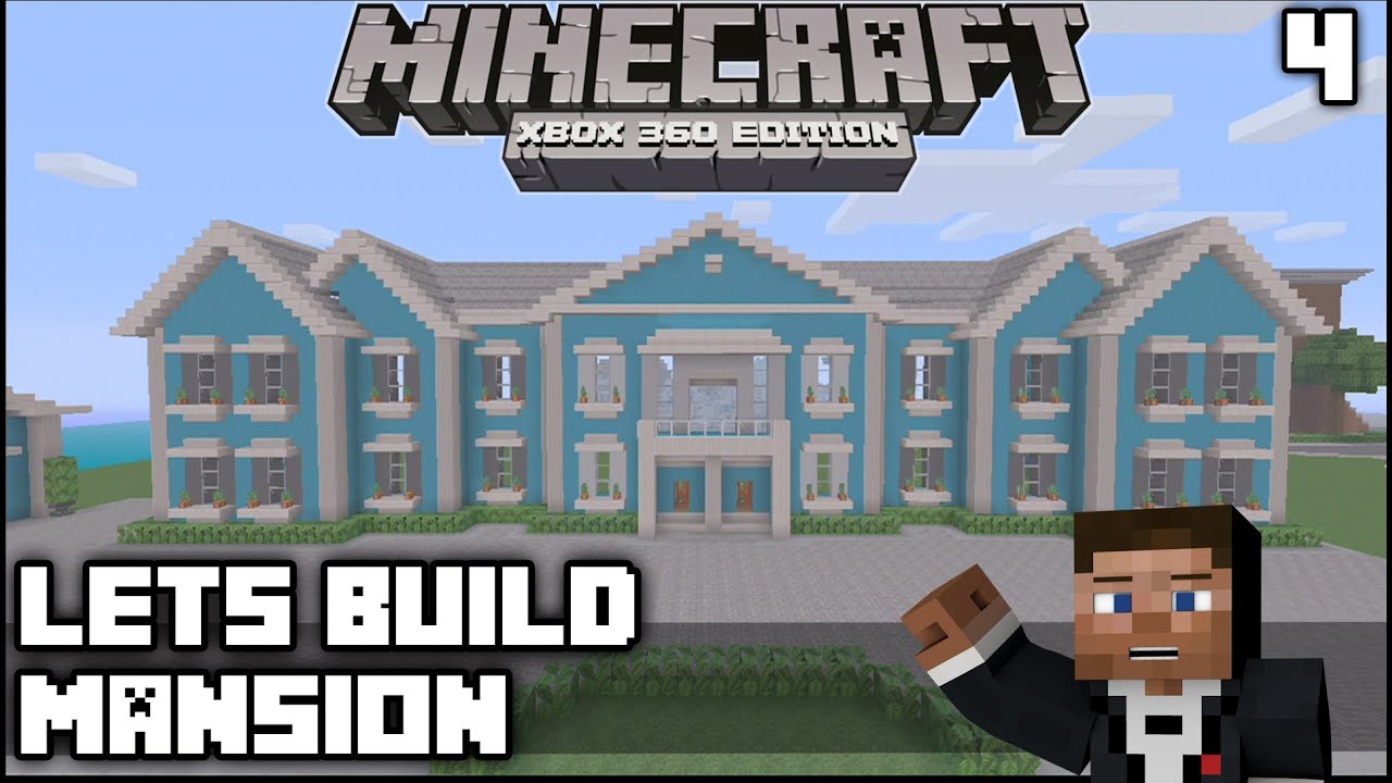 Minecraft Xbox 360 : Cyan Mansions Lets Build Part 4 - YouTube