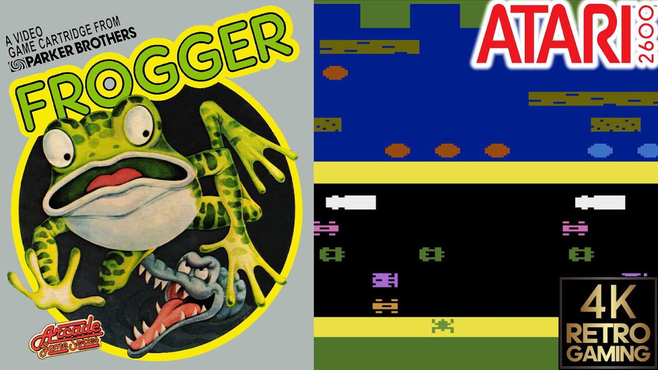 Frogger Atari 2600 4k Gameplay - YouTube