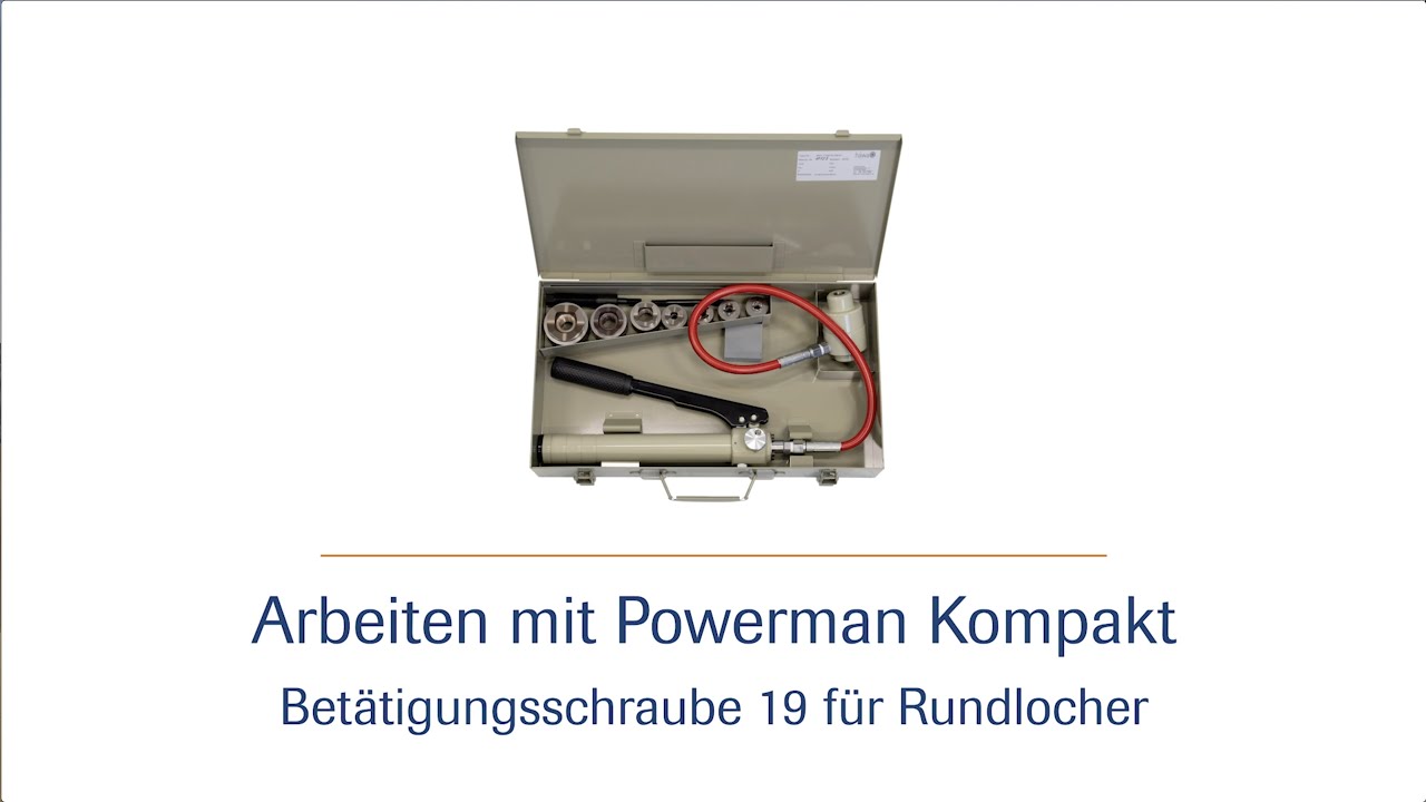 Handbetätigte Hydraulik-Stanzpumpe Powerman Kompakt ...