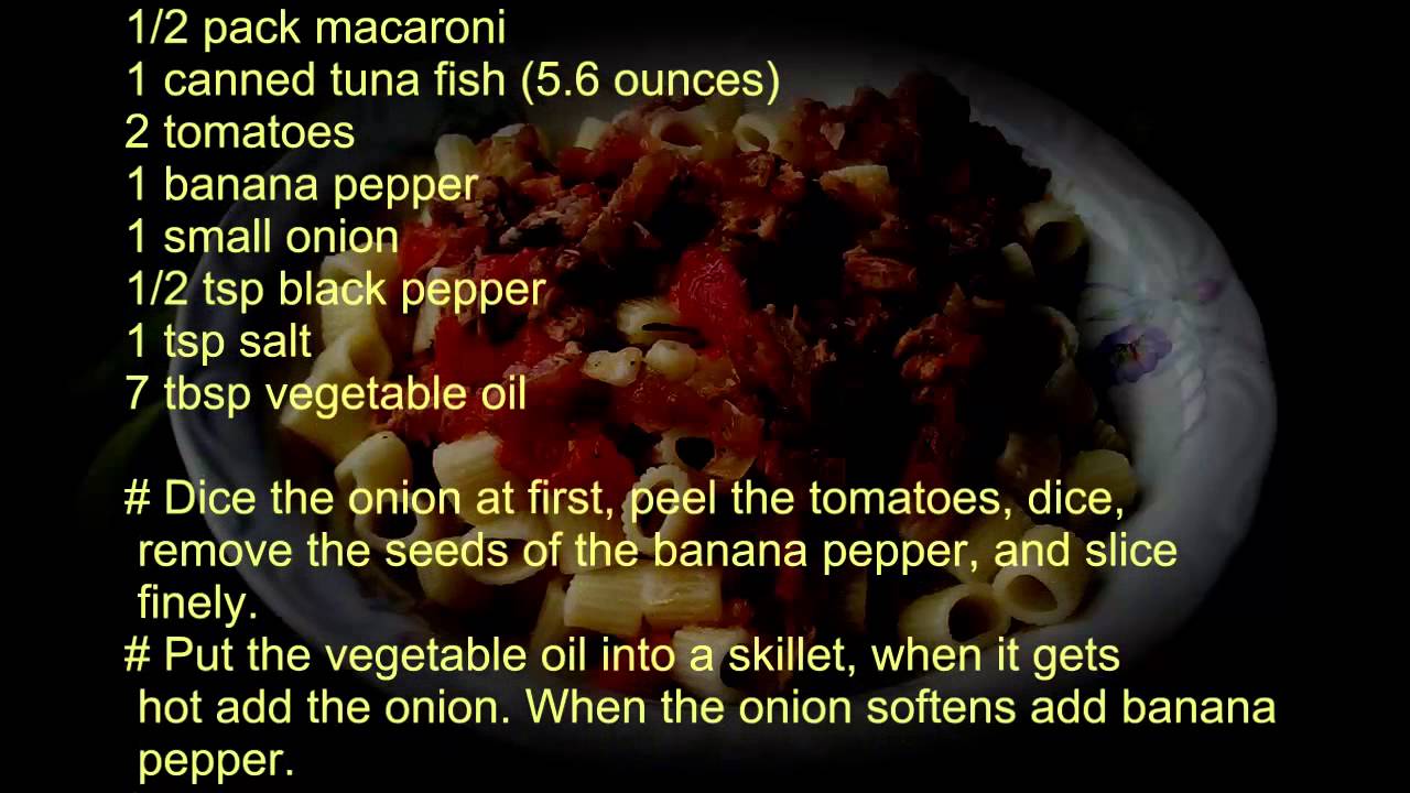 Macaroni with Tuna Fish (Macaroni Recipes) - YouTube