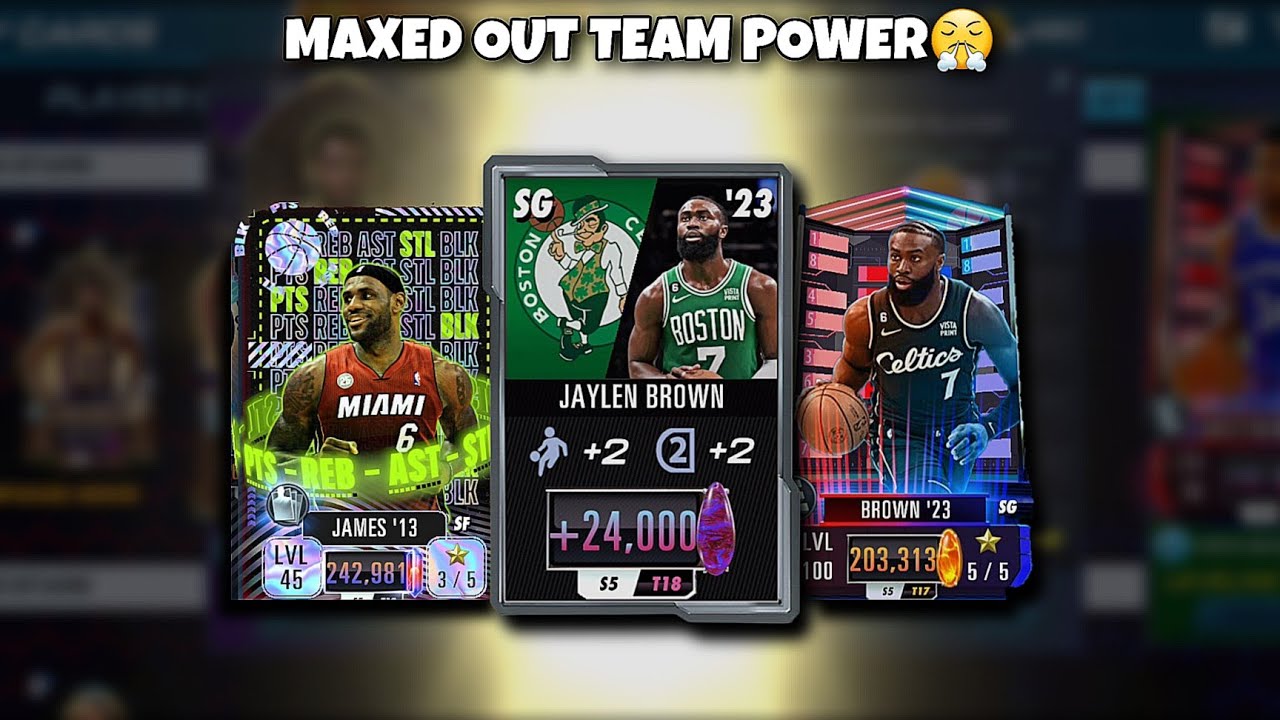 MAXING OUT OVERPOWERED TEAM PWR CLOSE 200K WITH LEBRON JAMES AND JAYLEN ...