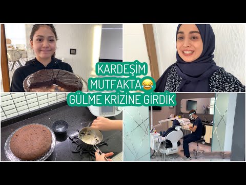 KIZ KARDEŞİM MUTFAĞA GİRDİ, GÜLME KRİZİNE GİRDİK 🤣 NEFİS SUFLE KEK TARİFİ, DİŞ DOKTORUNA GİTTİM
