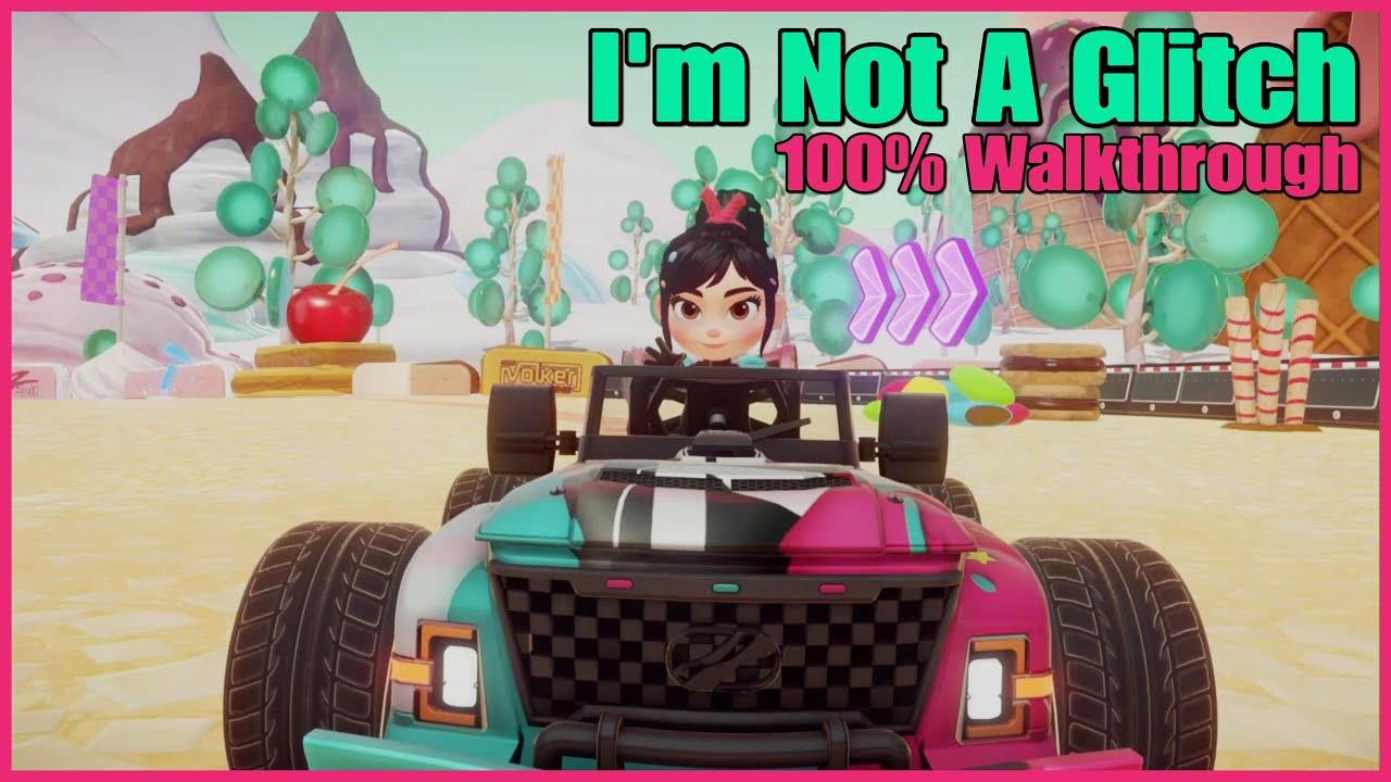 Disney Speedstorm 100% Walkthrough | Sugar Rush | I'm Not A Glitch ...