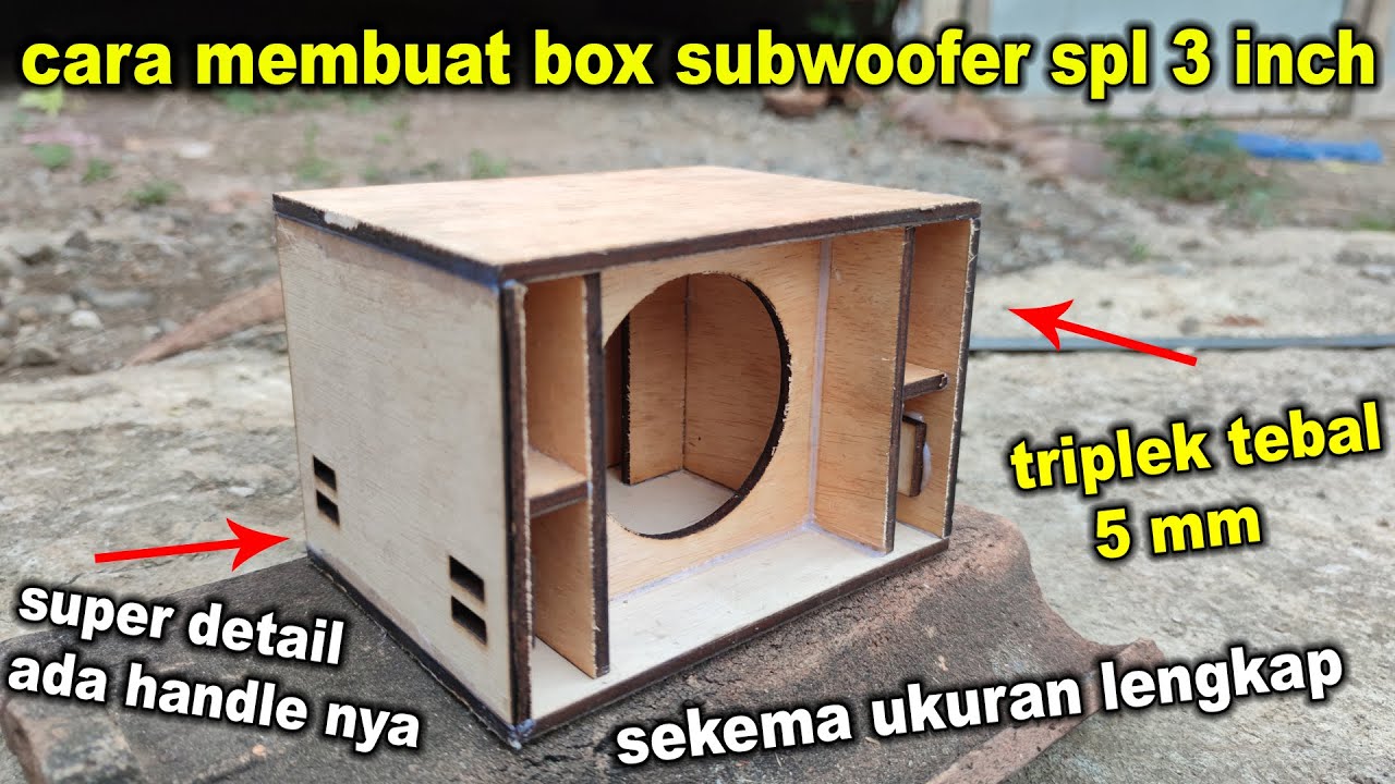 CARA membuat box SPL single 3 inch SEKEMA LENGKAP proses perakitan ...