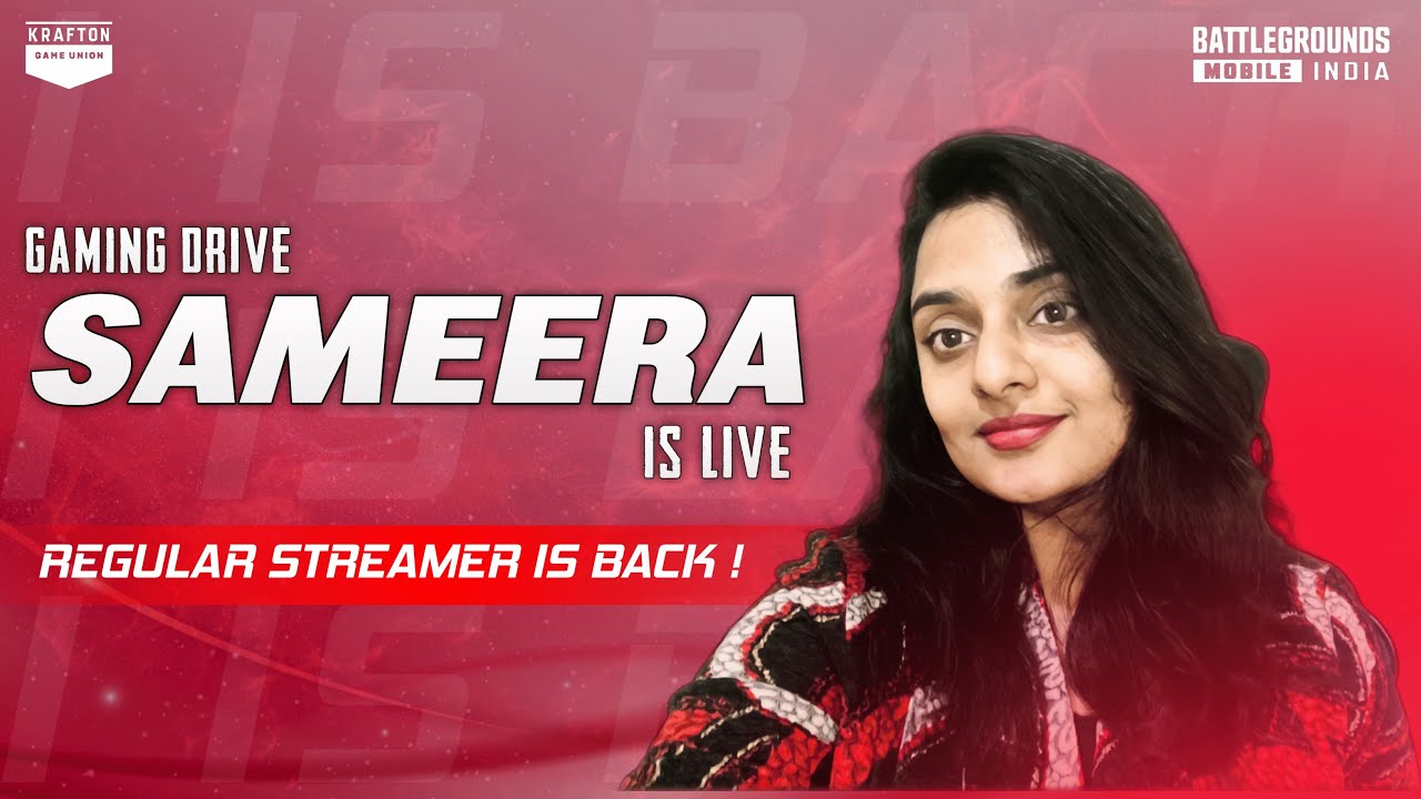 SAMEERA IS LIVE | #GAMINGDRIVE #BGMILIVE - YouTube