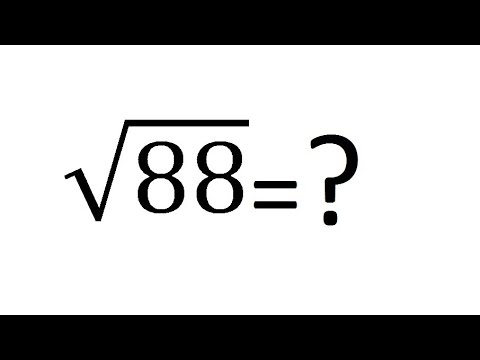 How to find Square Root of 88 - YouTube