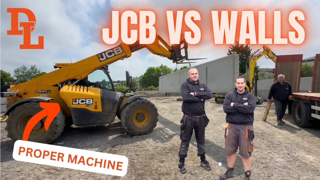 JCB Agri Spec helps us build walls - Building the new yard - CCTV ...