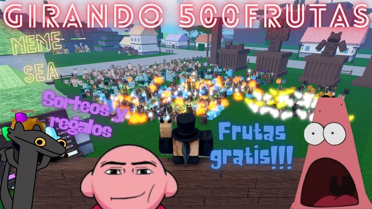 ¡Girando 500 frutas en meme sea! - YouTube