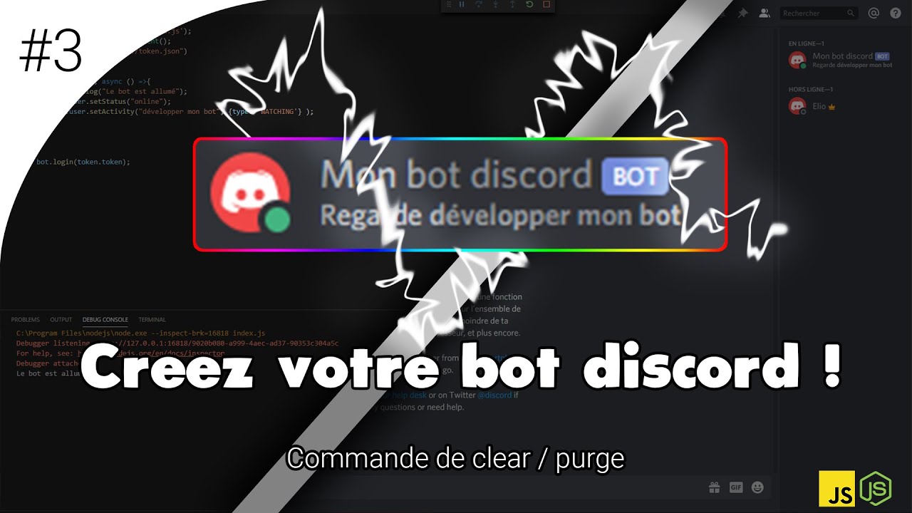 Créez votre propre bot Discord ! #3 - Commande de clear (purge ...
