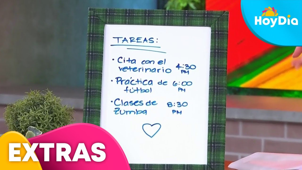 Cómo hacer una pizarra de borrado seco para anotar tus metas | Hoy Día ...