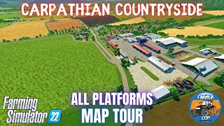 CARPATHIAN COUNTRYSIDE - Map Tour - Farming Simulator 22 | Doovi