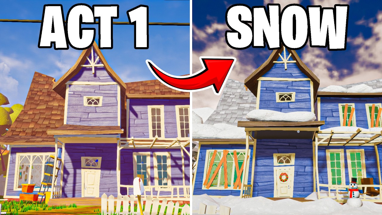 SNOWY ACT 1 MOD! | Hello Neighbor - Christmas Miracle (Full Game) - YouTube