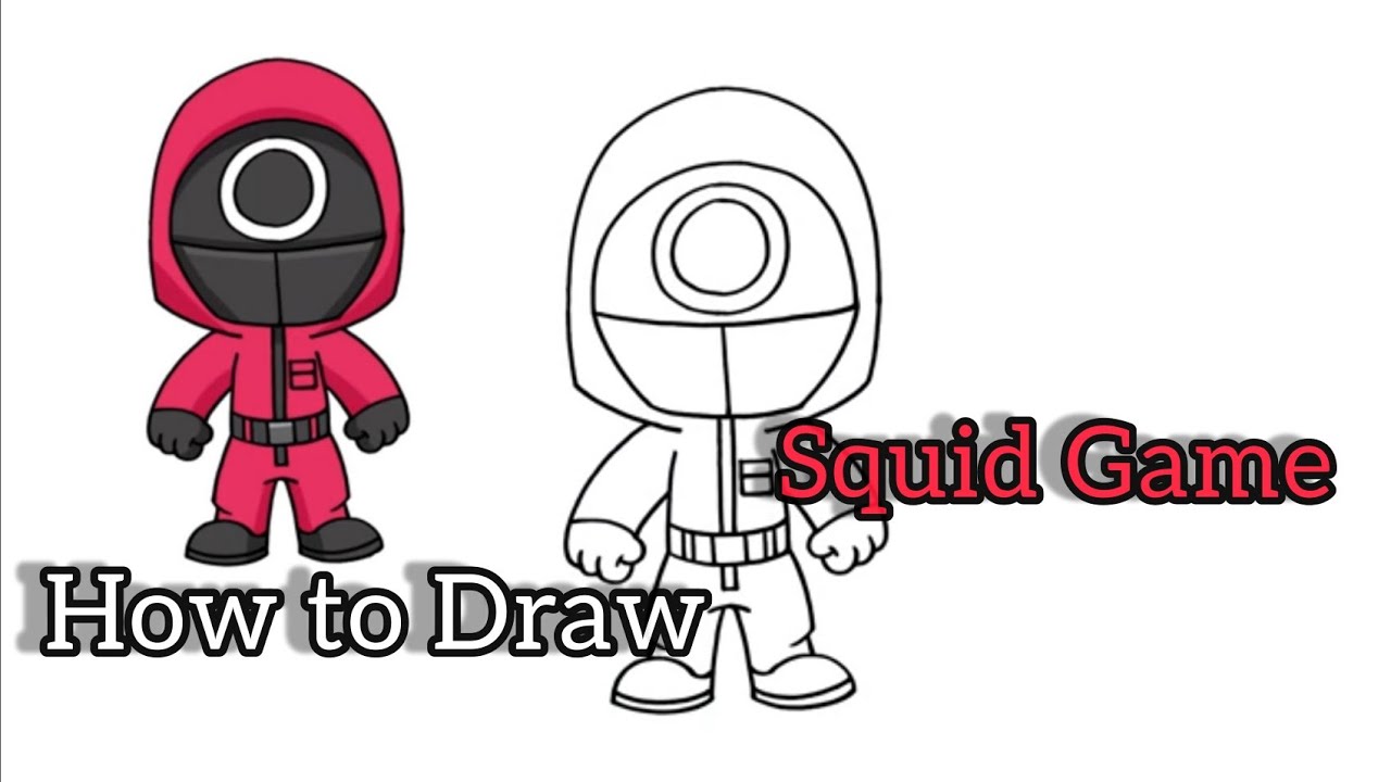 How To Draw Squid Game | Worker Guard Drawing - YouTube