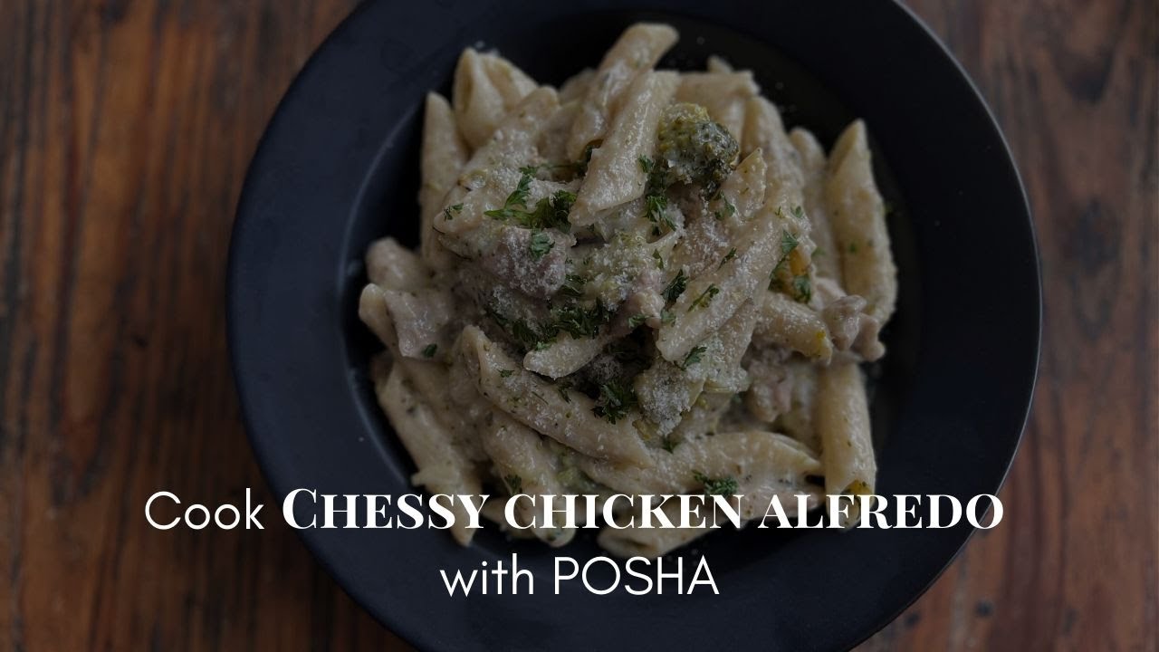 Cooking Robot Makes Cheesy Chicken Alfredo Pasta | Posha Kitchen Robot ...