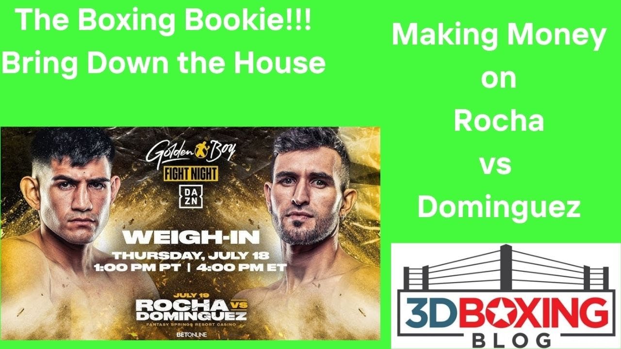 MAKE MONEY!!! With the Boxing Bookie on Alexis Rocha vs Santiago Dominguez - YouTube