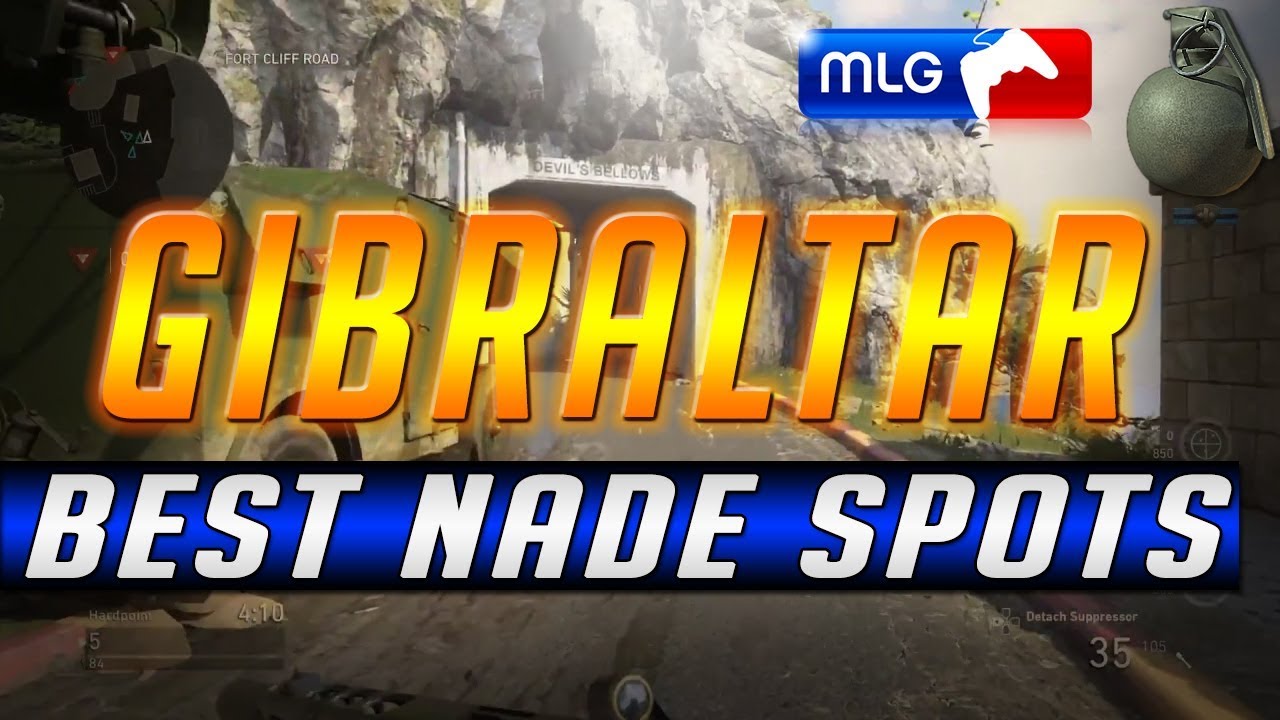 COD WW2 GB/Competitive Nade Spots - Gibraltar - YouTube