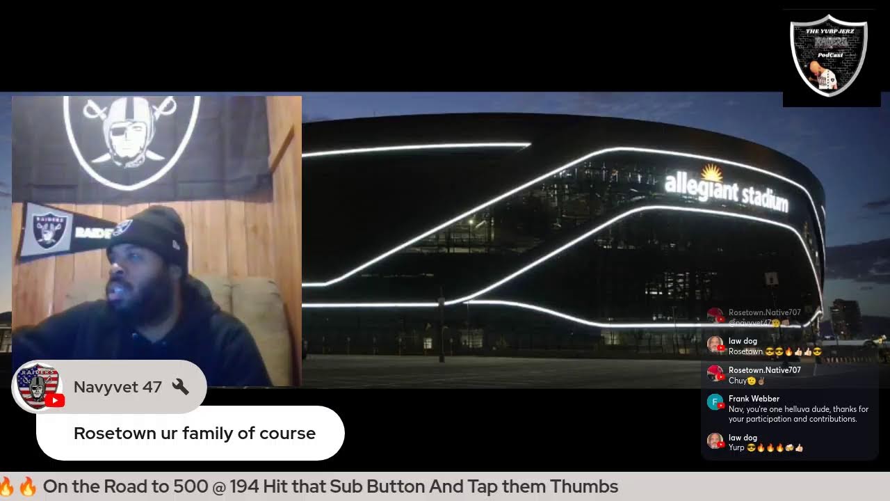 TheYurpJerz Raiders Podcast live Afternoon show Let’s Talk Raiders Lght ...