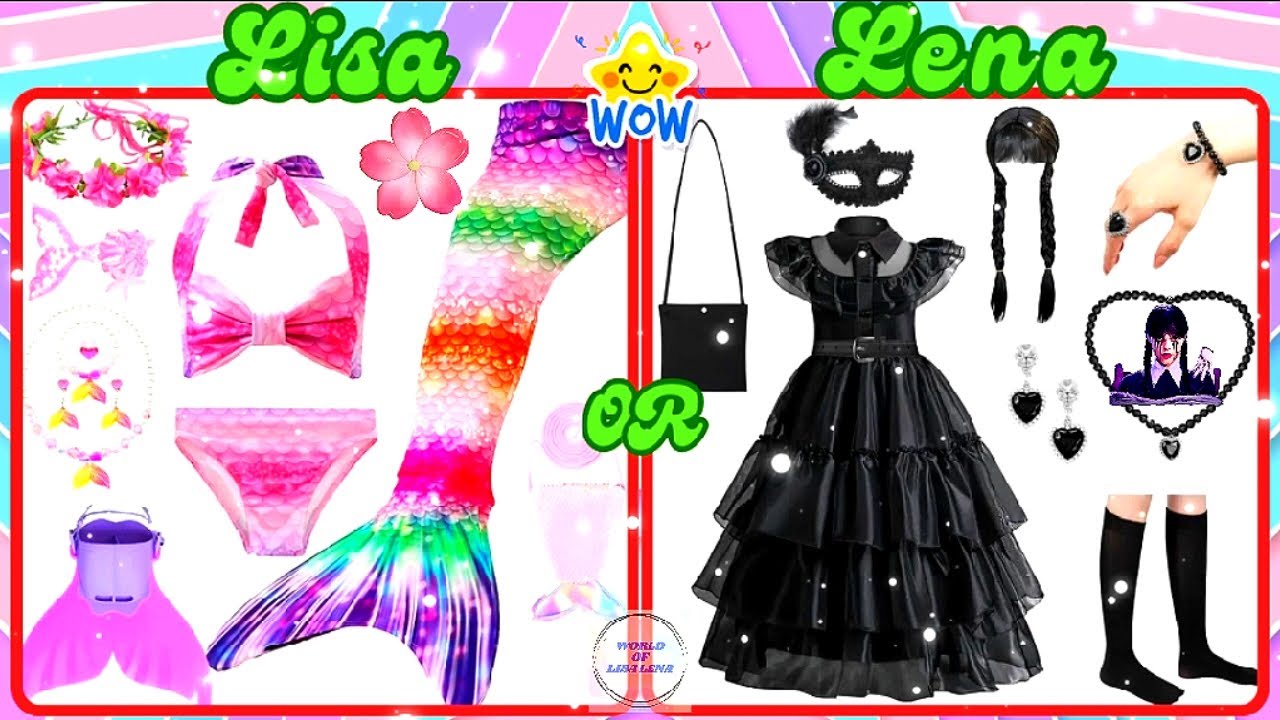 Ariel Vs Wednesday Addams (Season-3) | Lisa or Lena 💕 # ...