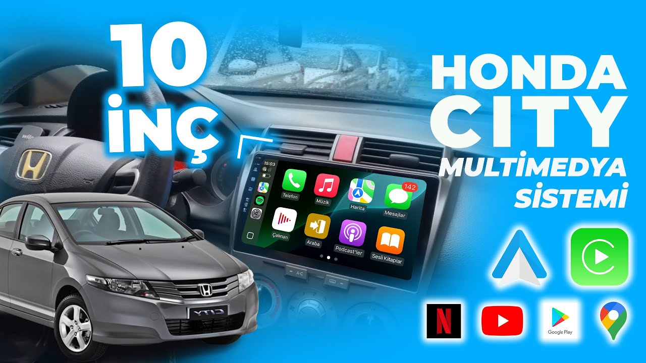 HONDA CITY (2010) Carplay ve Androidauto Destekli Android Multimedya ...