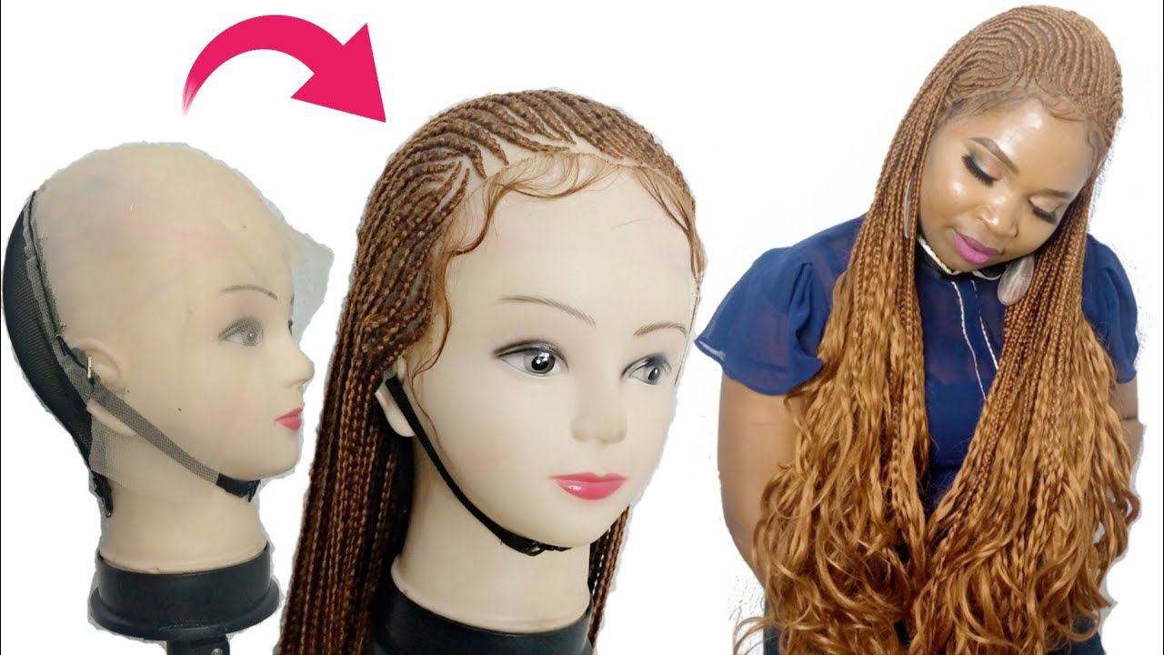 Diy Braided Wig Using Curly Braids Extention | Lace Closure Wig | How ...