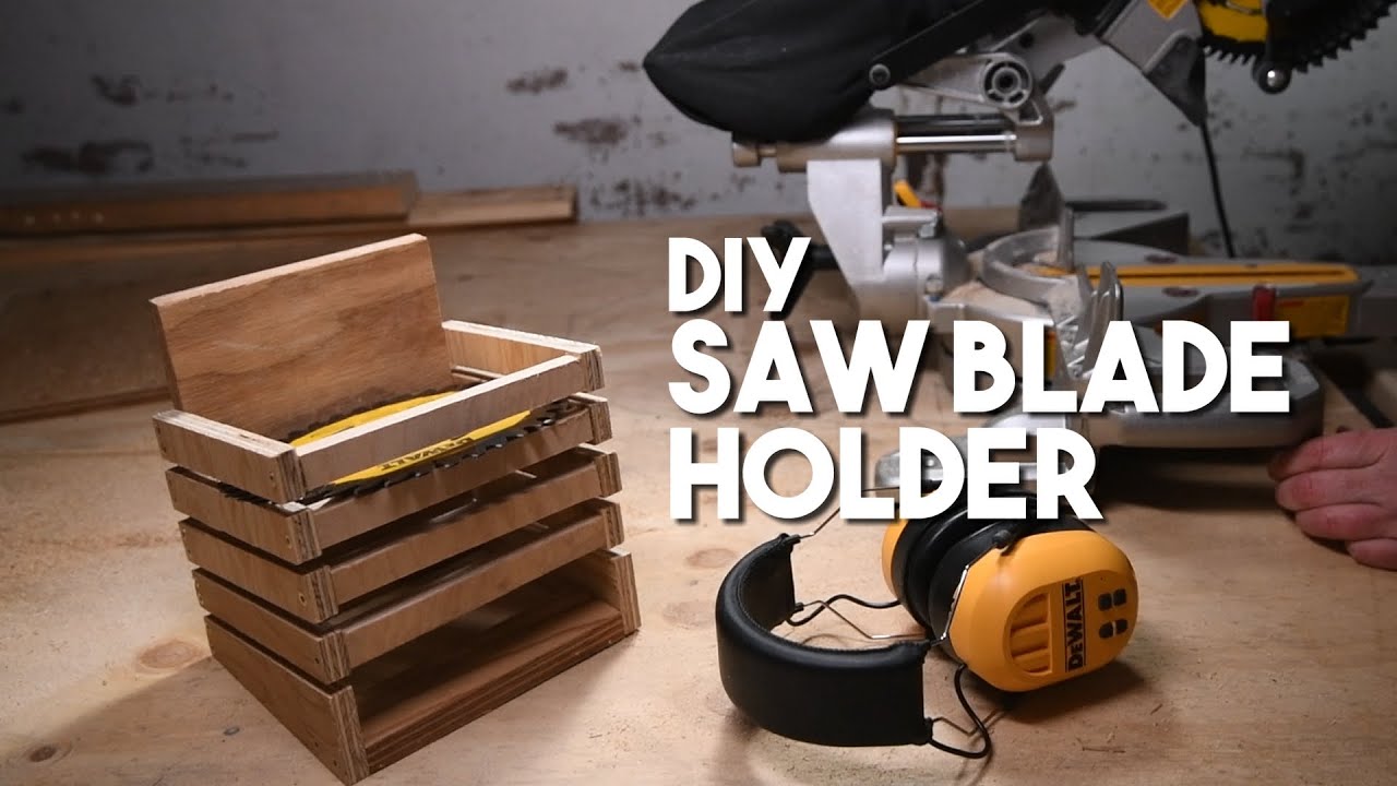 DIY saw blade holder - YouTube