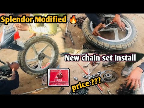 Installing the Splendor Modified Chain Set🔥 Hero' chain set*price ?🤔# ...
