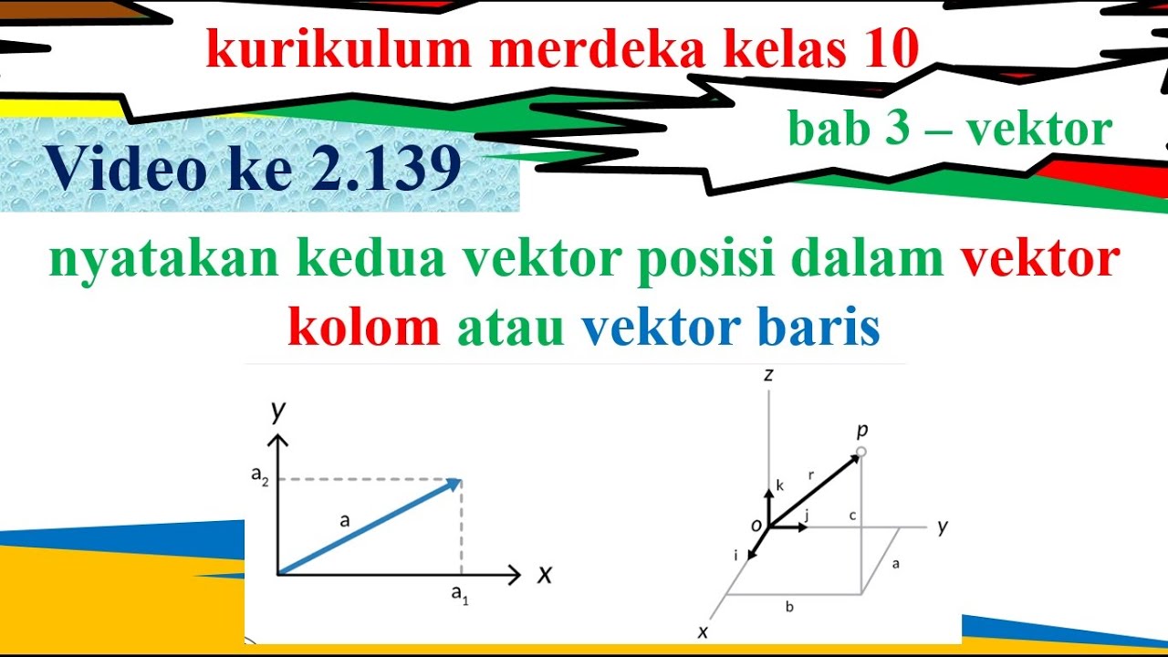matematika kurikulum merdeka kelas 10 nyatakan kedua vektor posisi ...