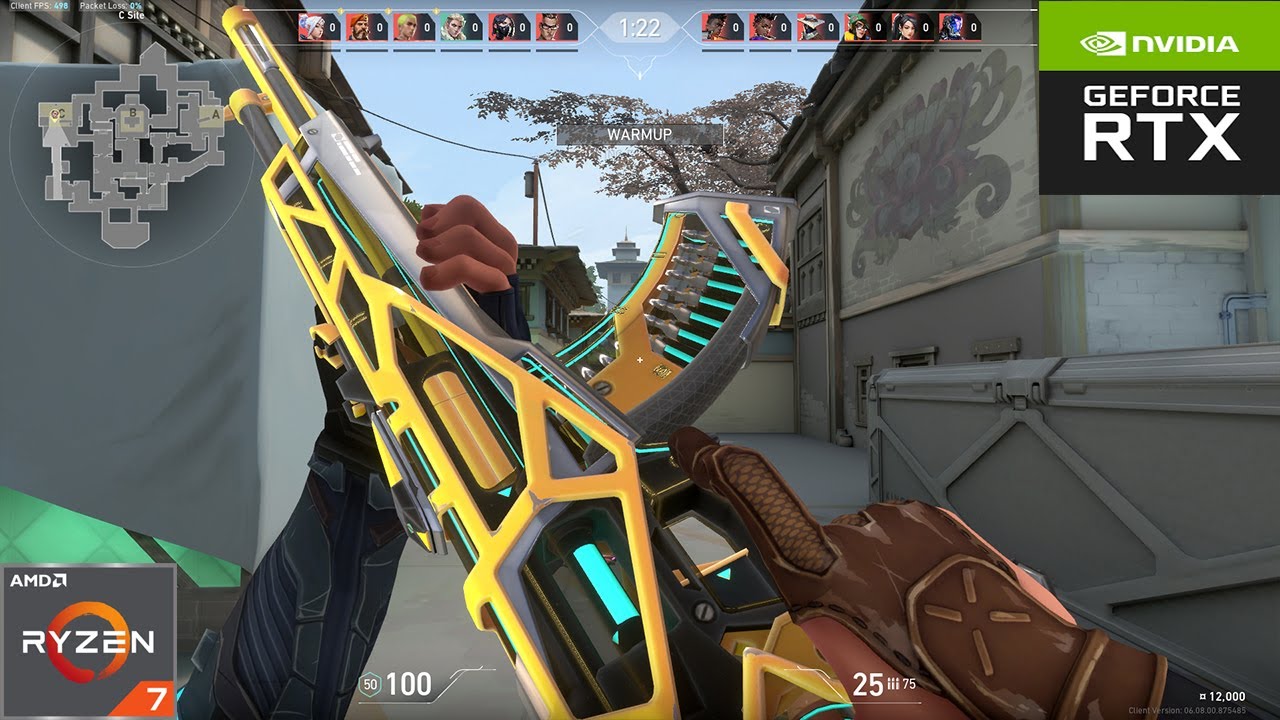 VALORANT : RTX 3060 12 GB + Ryzen 5700X : LOW (MEDIUM TEXTURE) MSAA 4X ...