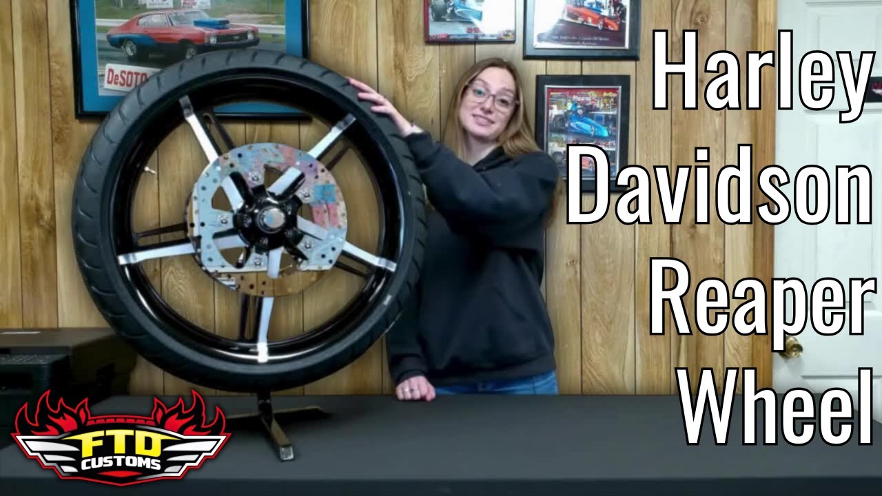 FTD Customs Harley Davidson Reaper Wheel - YouTube