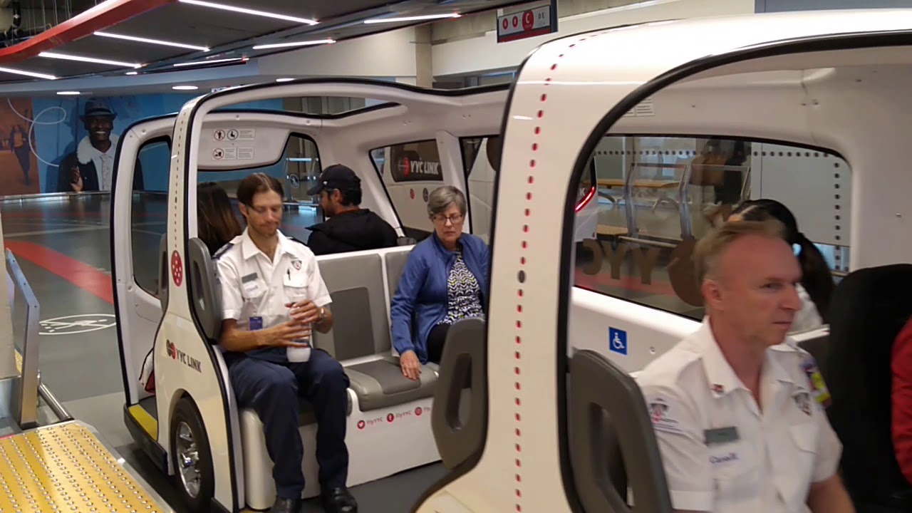 YYC Link Inter-terminal transit Calgary International Airport - YouTube