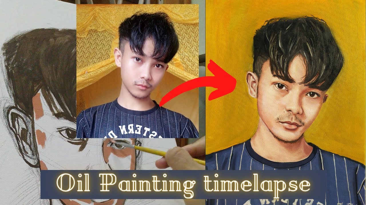 Manipuri Boy: Oil Portrait painting ; Timelapse ; by Thoithoi Thoudam ...