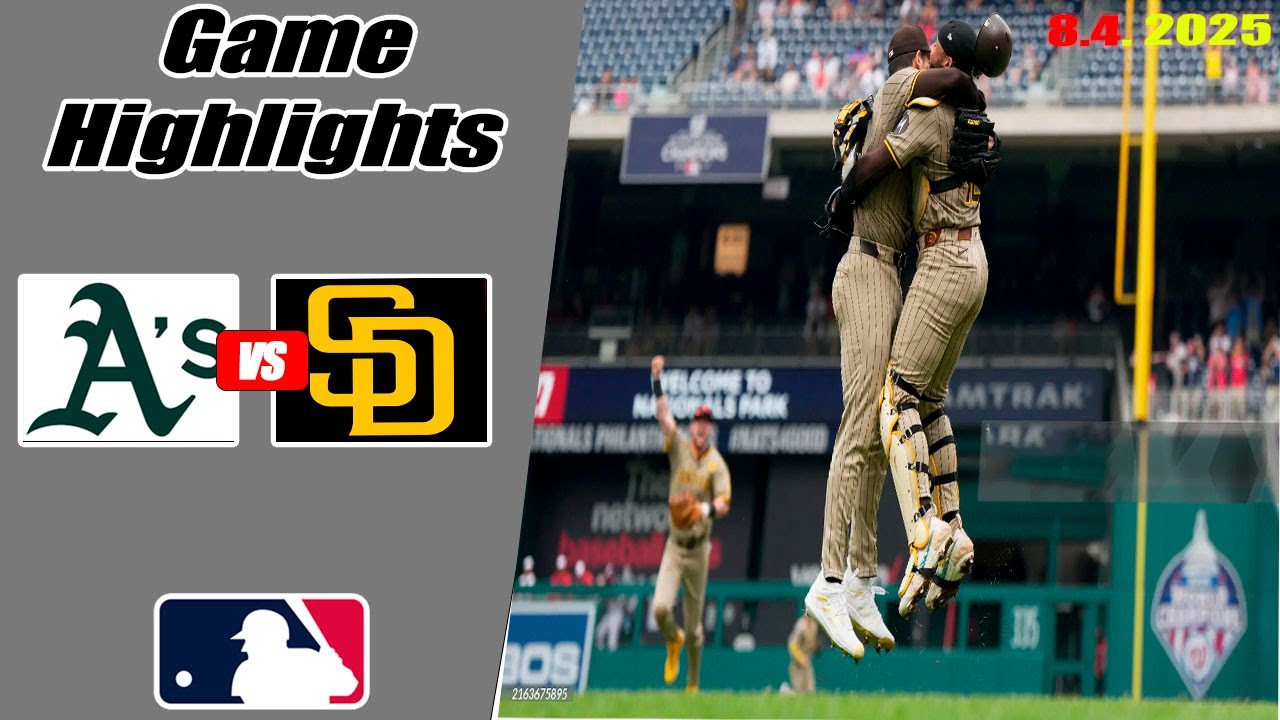 Athletics Vs San Diego Padres Game Highlights | MLB Highlights 2025 ...