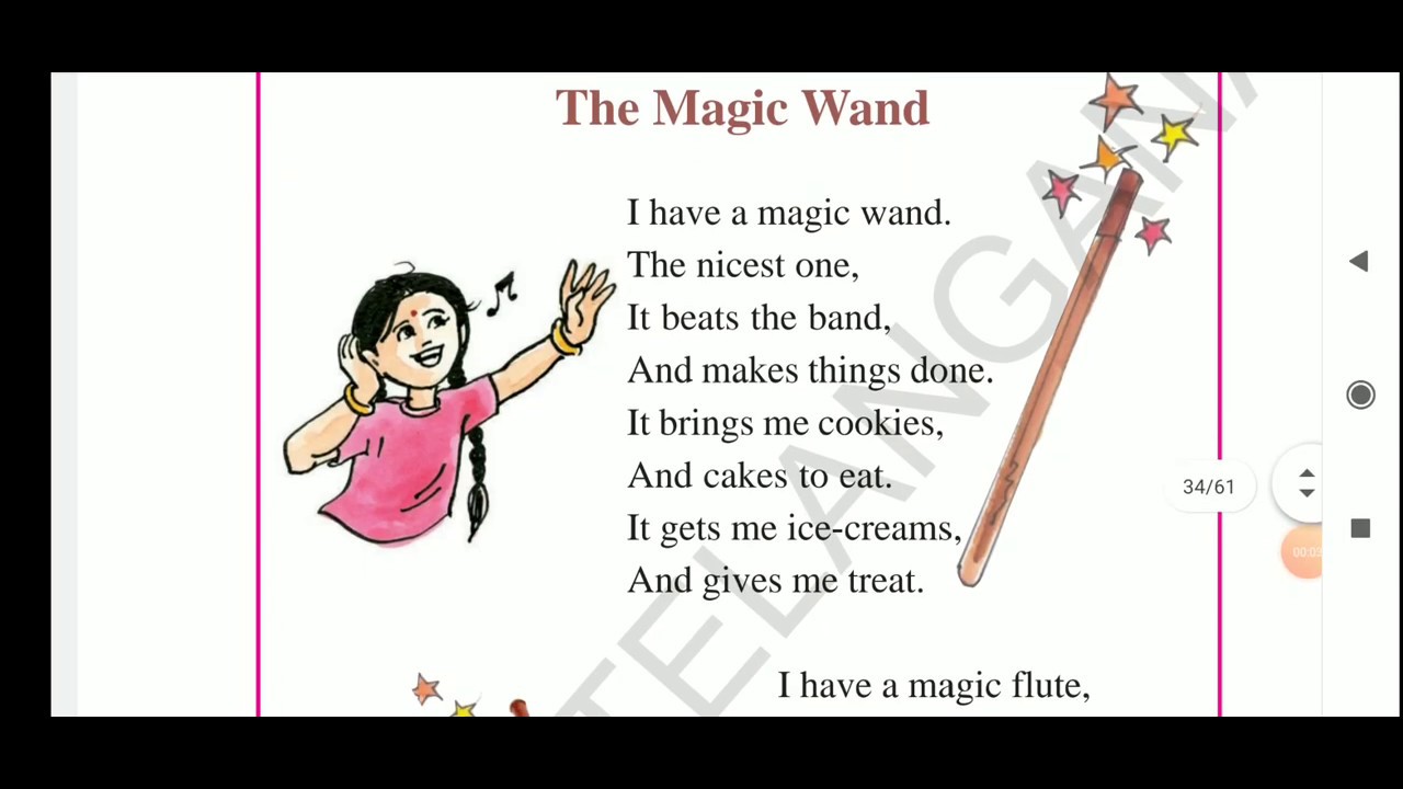 "THE MAGIC WAND" class 3 English Telengana board - YouTube