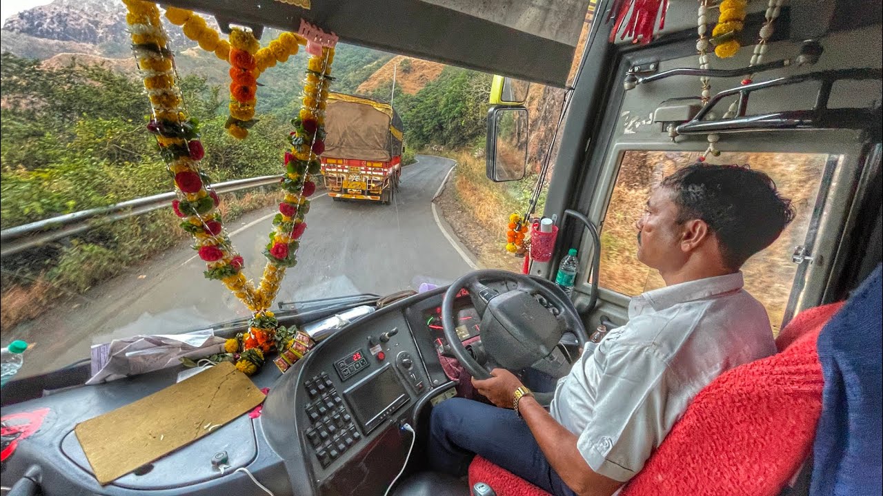 VOLVO Driver gets Angry on Truck 😡 | Gaganbawda Ghat Cabin Ride in ...