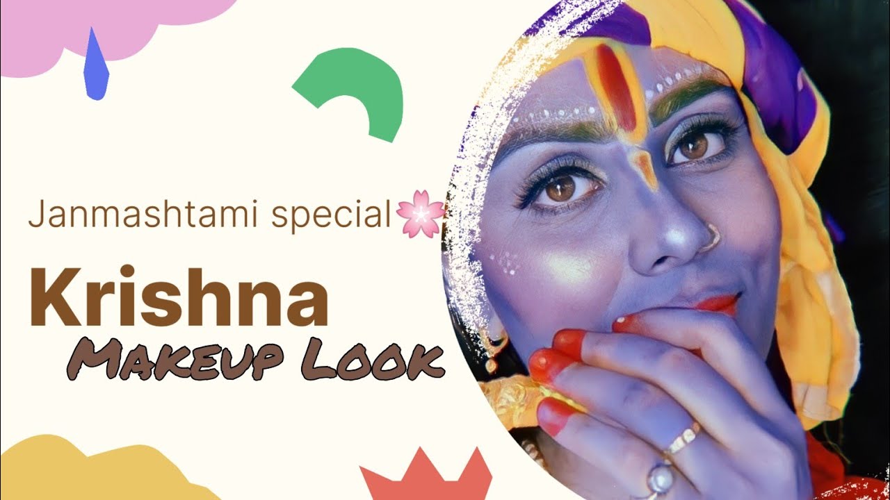 Creating Krishna inspired makeup look🌸 | Janmashtami Special | Radha ...