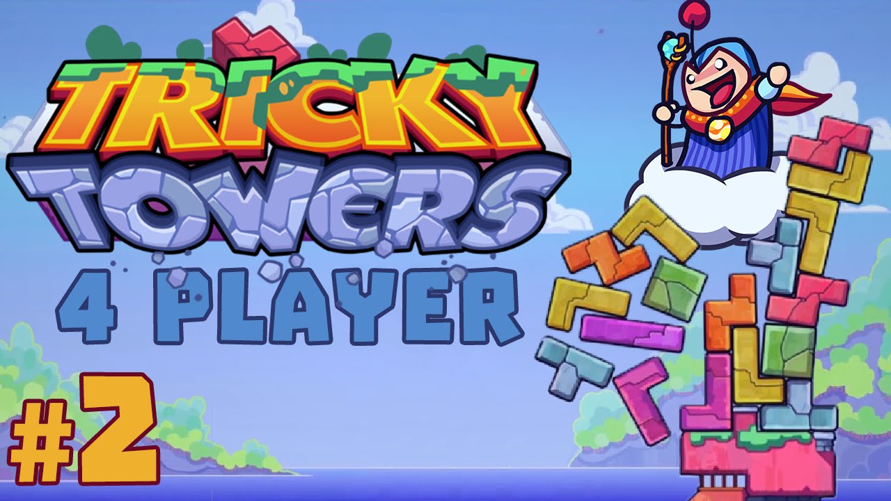 Tricky Towers - #2 - Puzzle Pains! (4 Player Gameplay) - YouTube