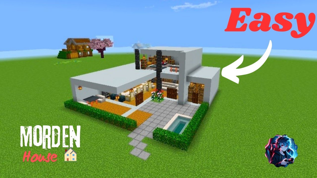 ⛏️ Minecraft: How to Build a Morden House Tutorial [Easy House Build 🏠 ...