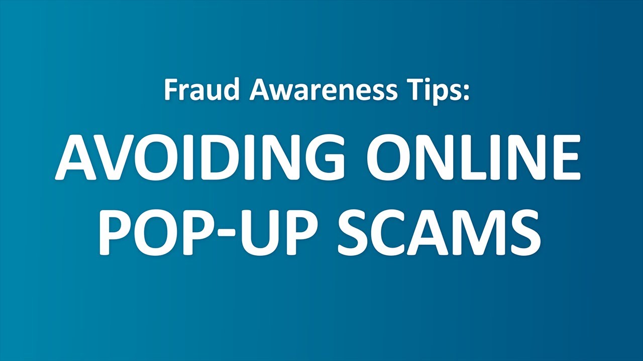 Pop Up Scam Awareness - YouTube