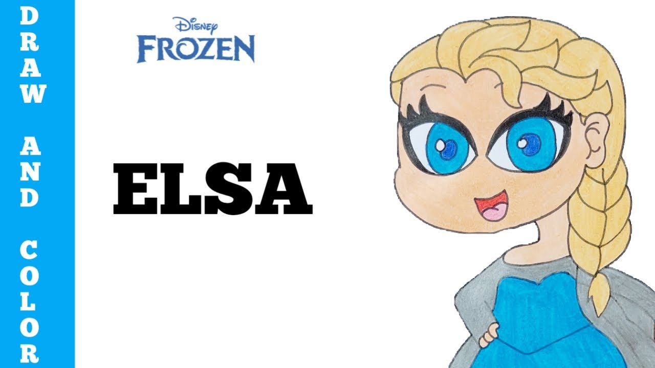 How to draw Cute Chibi Elsa | Disney Frozen 2 | Yaazhini Fine Art - YouTube