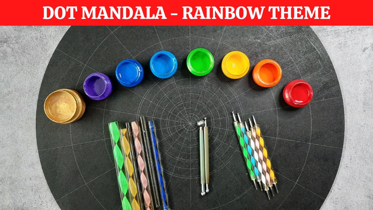 Dot Mandala on MDF | Dot mandala for beginners | Mandala Art | 96 ...