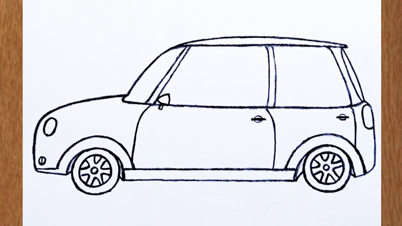 Easy Car Drawing//How to draw a car with pencil ...
