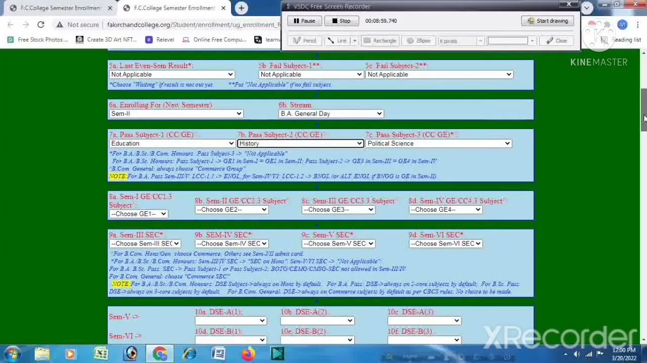 how-to-fill-online-enrollment-form-fill-up-semester-2-form-fill-up