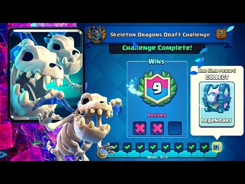 Best Deck For Skelton Dragon Draft Challenge - Clash Royale - YouTube