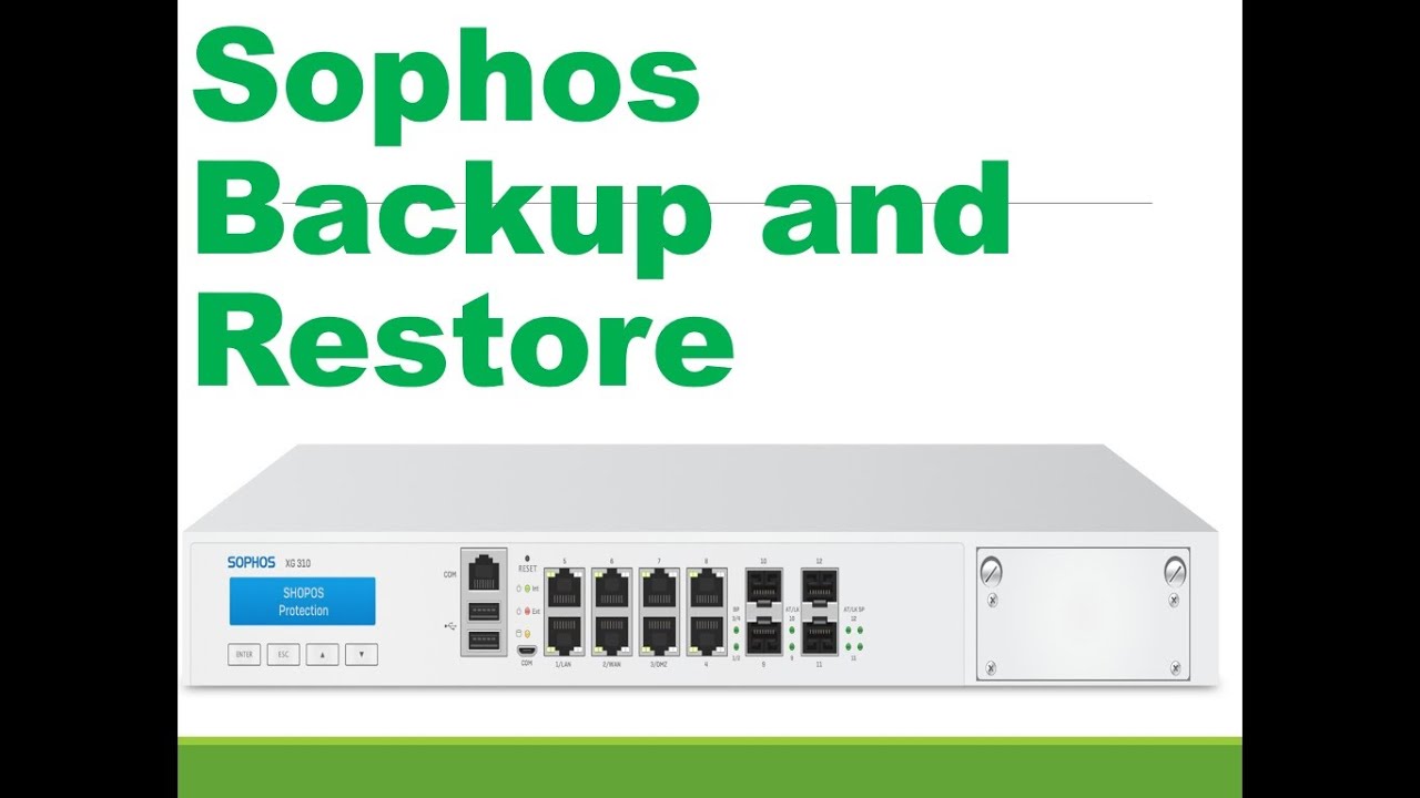Sophos Backup and Restore #getdot Solutions #Sophos - YouTube